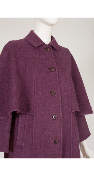 Weinberg 1970s Plum Wool Collared Cape Coat – Featherstone Vintage
