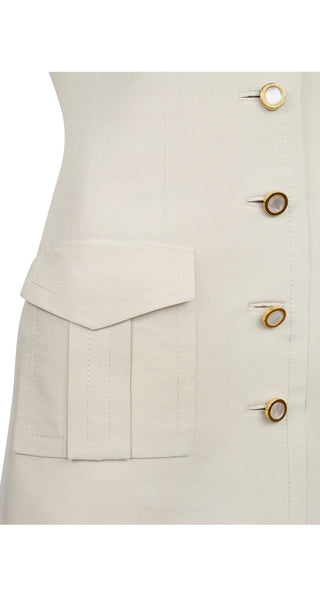 Wébé Paris 1960s Vintage Women's Cream Shantung Silk Coat ...
